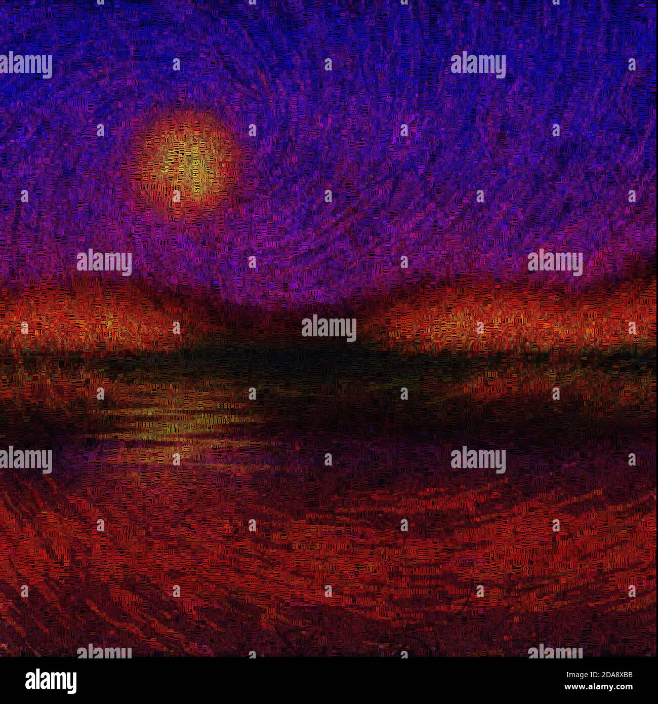 Red sunset abstract. 3D rendering Stock Photo - Alamy