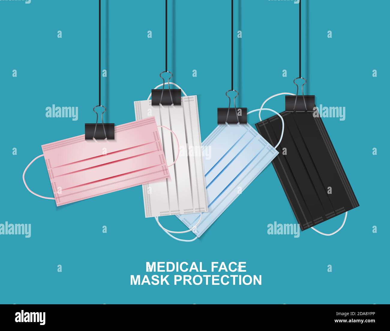 Medical Face Mask Protection. Illustration Stock Photo - Alamy