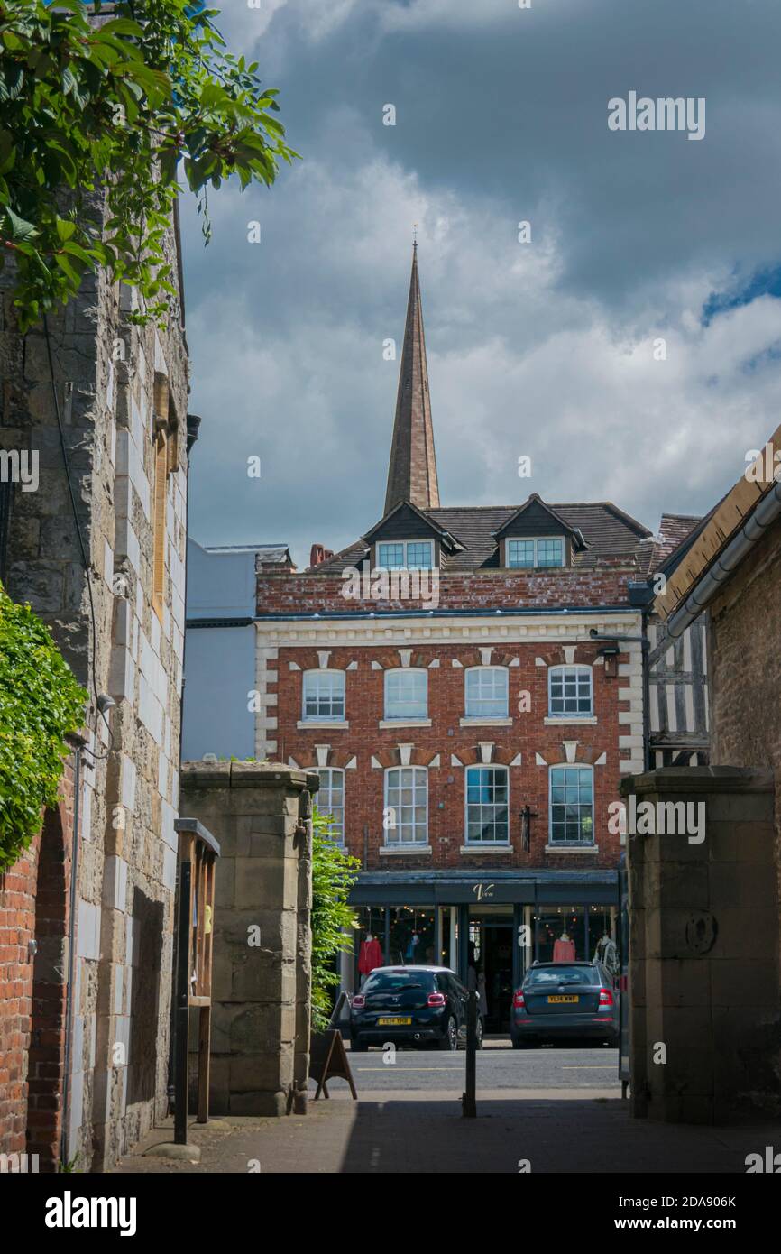 Street view of Ledbury, UK Stock Photo - Alamy