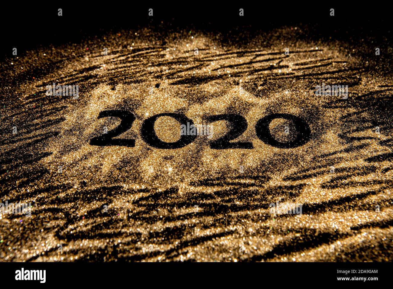 Happy New Year 2020. Creative Collage of numbers two and zero made up ...