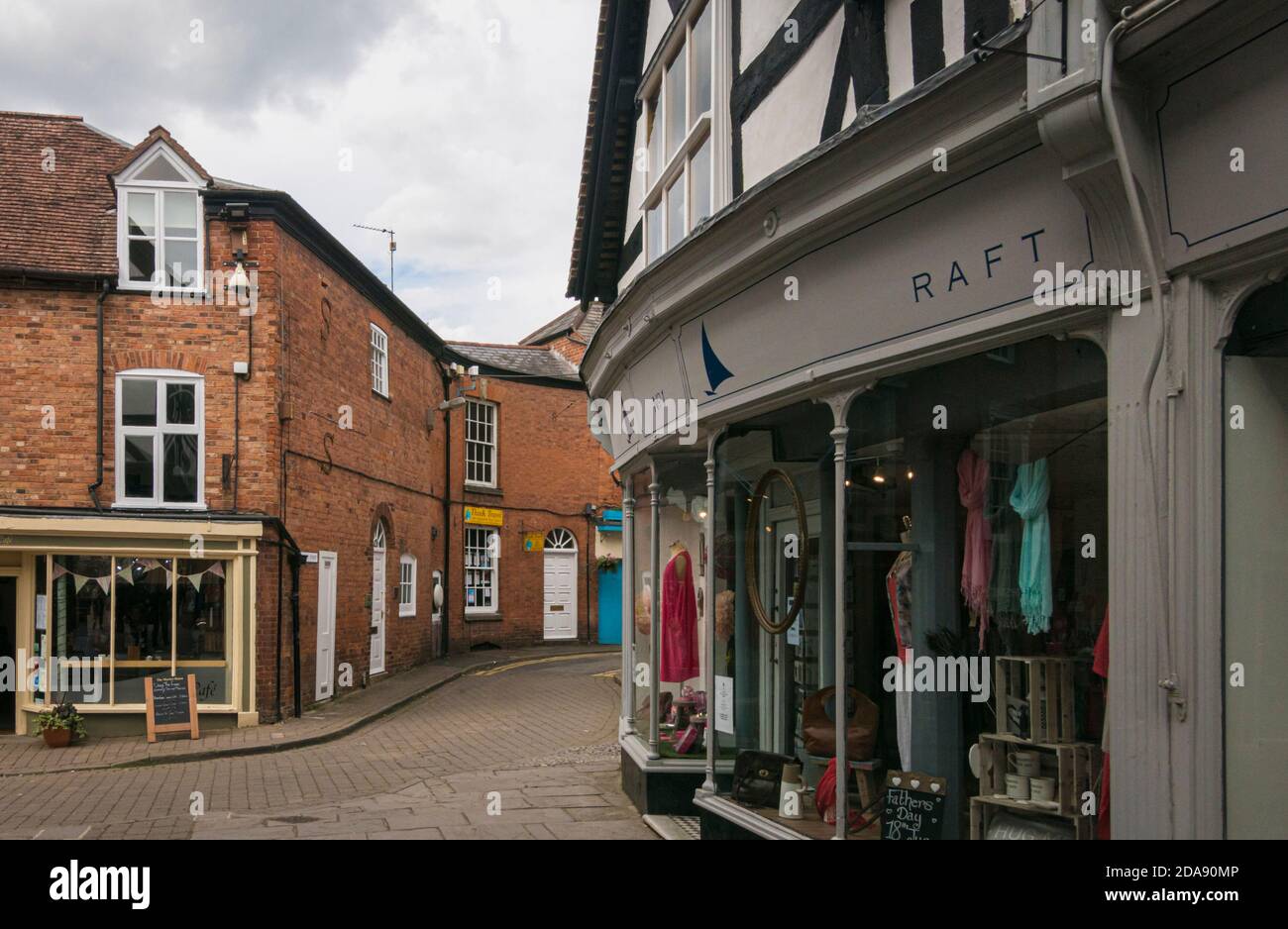 View of Church Street in the ancient market town of Ledbury ...