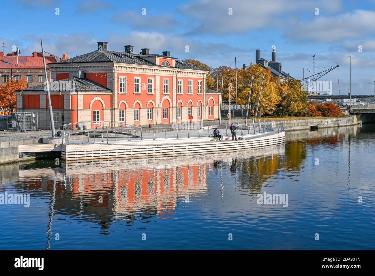 The Old Customs house at Norrköping waterfront Saltängen along Motala ...