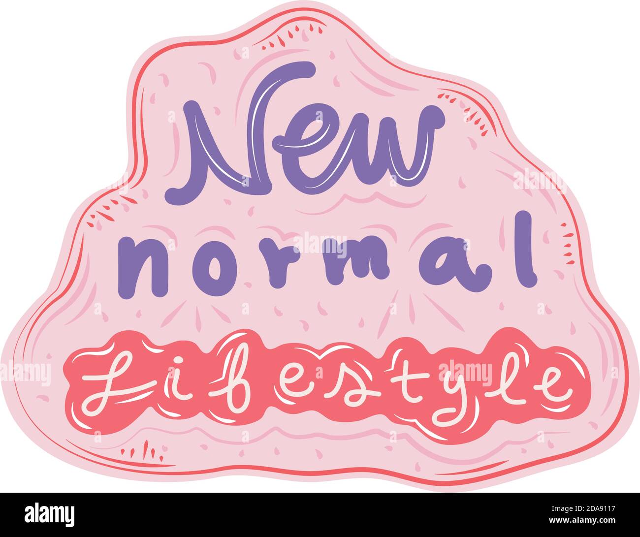 new normal, hand drawn lettering lifestyle after coronavirus covid 19 ...