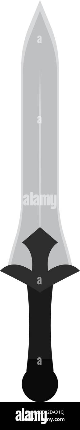 Isolated silver sword black medieval war icon- Vector Stock Vector ...