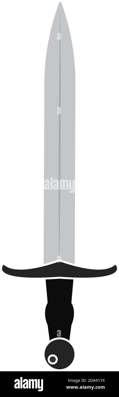Isolated silver sword medieval war icon- Vector Stock Vector Image ...