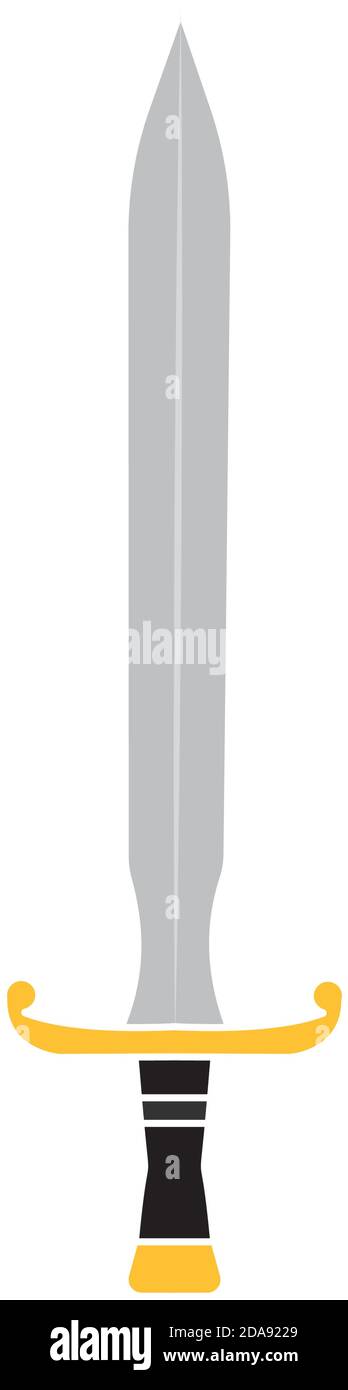 Isolated asian silver sword medieval war icon- Vector Stock Vector ...