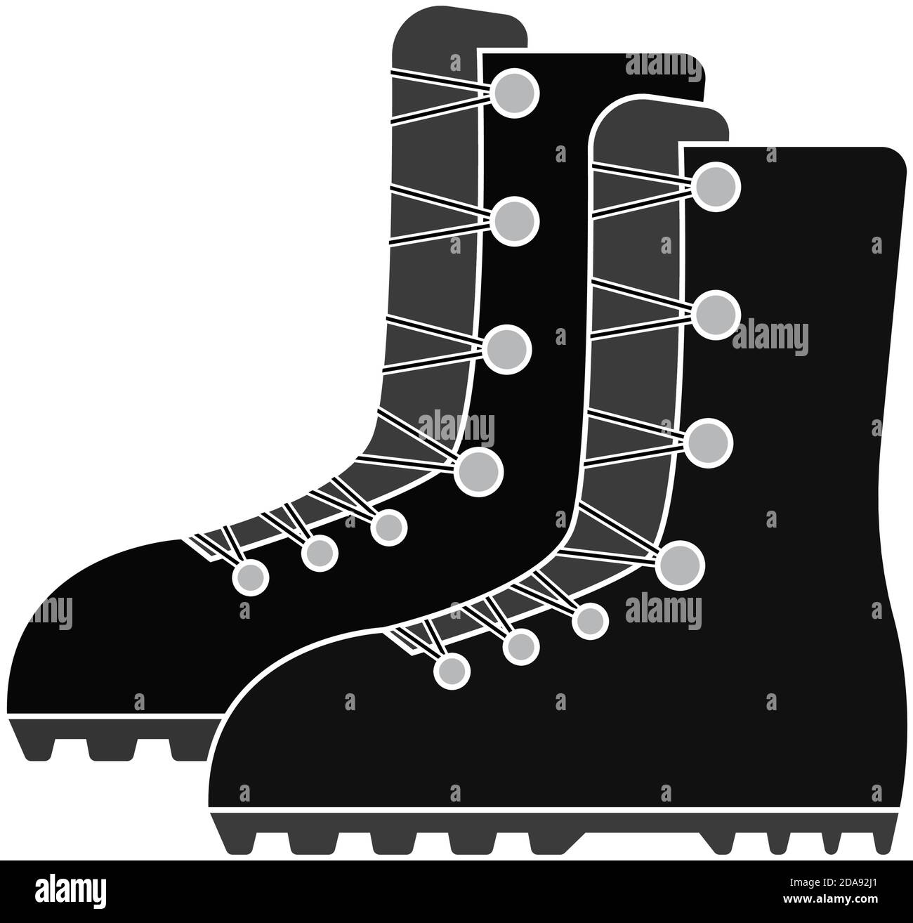 Combat boots vector Cut Out Stock Images & Pictures - Alamy