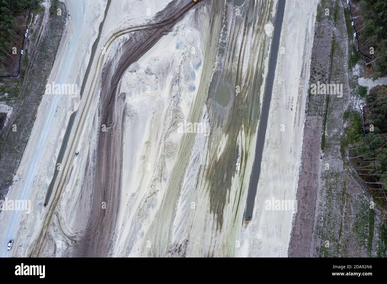Construction site of Vistula Spit canal - connection between the ...