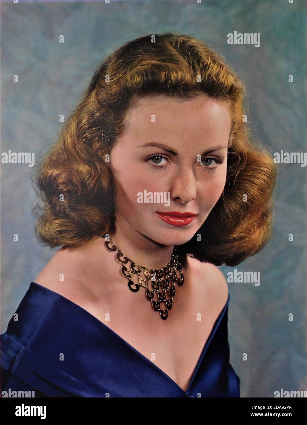 JEANNE CRAIN American actress 1949 Portrait in the TRI-COLOR CABRO ...