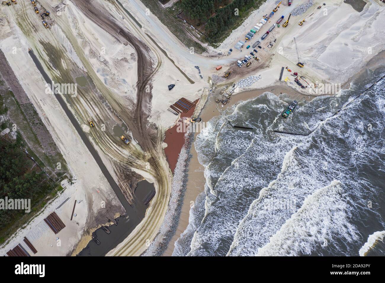 Building site of Vistula Spit canal - connection between the Vistula ...