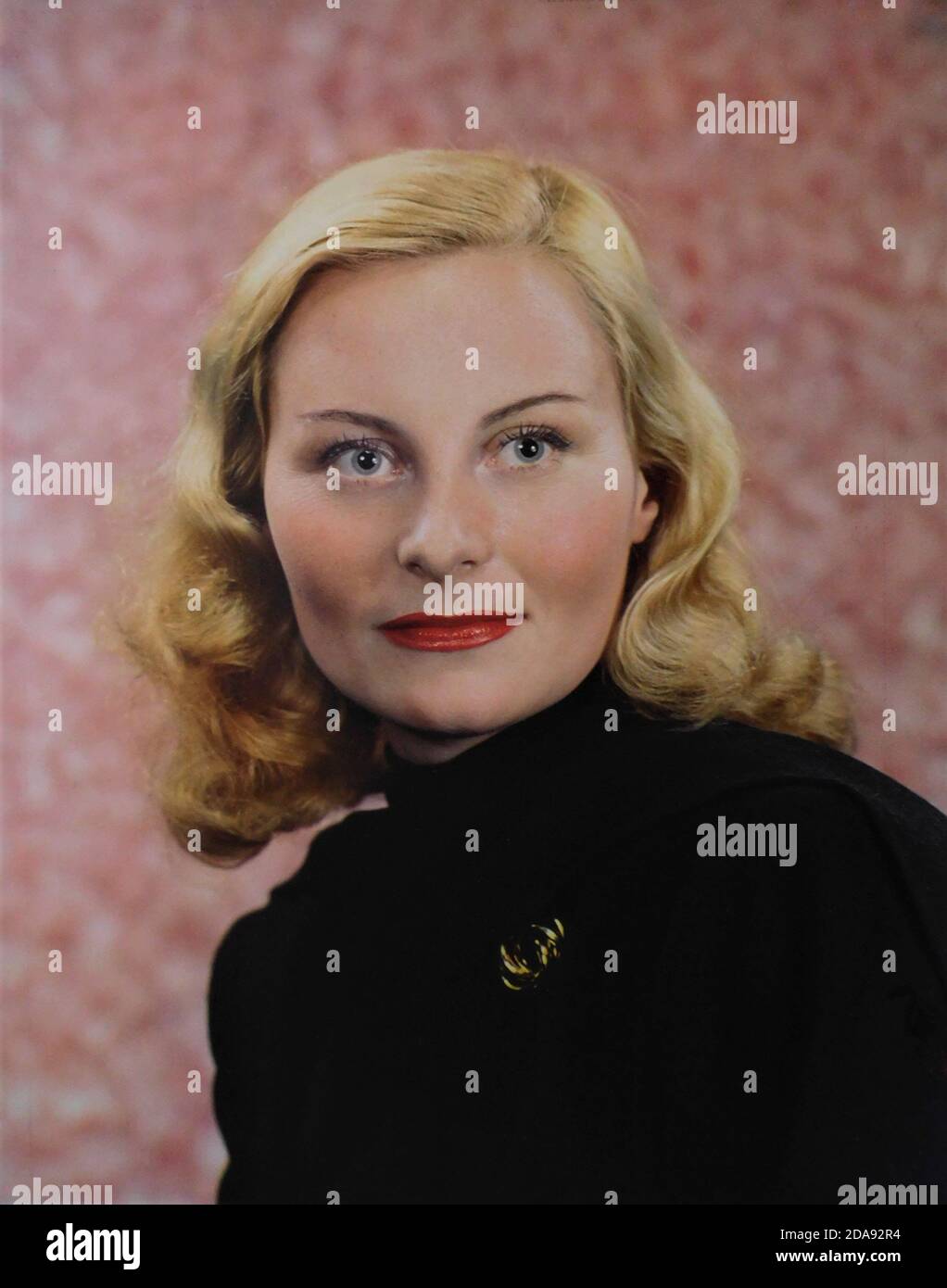 MICHELE MORGAN French actress1946 Portrait in the TRI-COLOR CABRO ...
