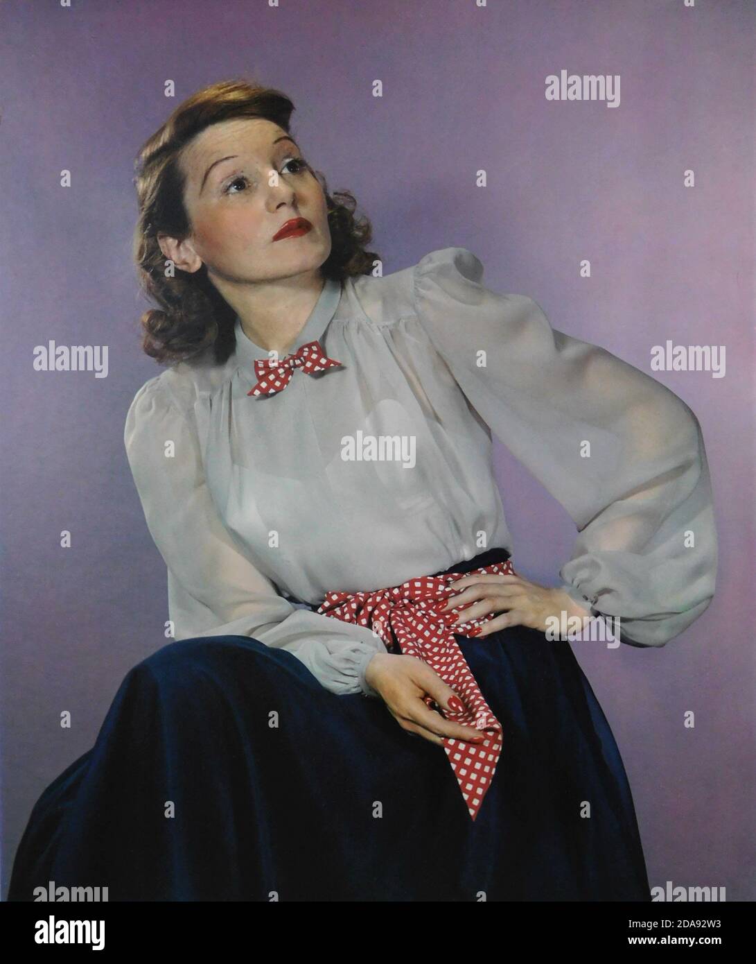 ELISABETH BERGNER Austrian actress circa 1941 Portrait in the TRI-COLOR ...