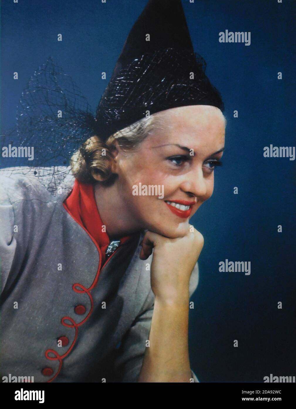 PATRICIA ELLIS American actress 1937 Portrait in the TRI-COLOR CABRO ...