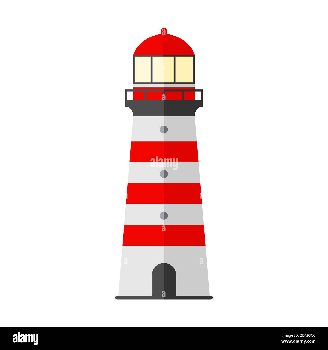 Searchlight Lighthouse towers for marine navigation of ships icon ...