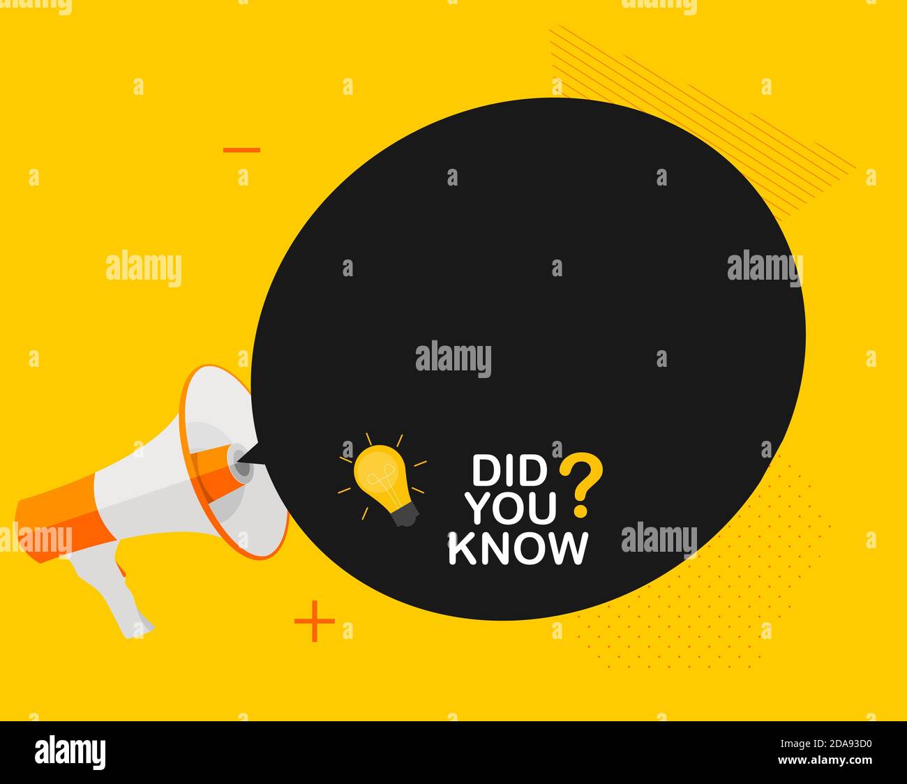 Did you know interesting fact label sticker. Illustration Stock Photo ...