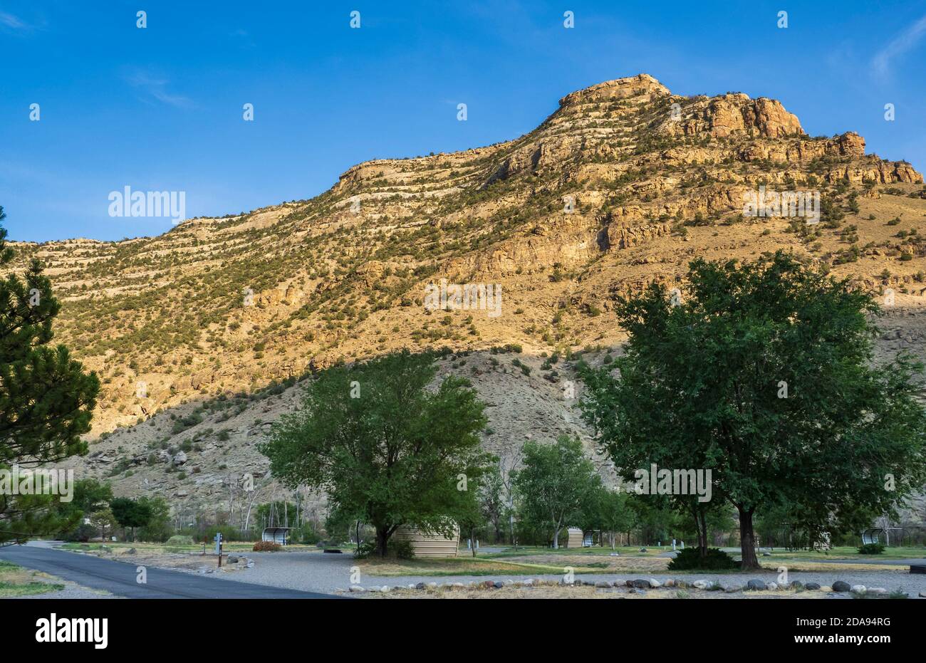 Afternoon light on the bluffs beside the campground, James M. Robb ...