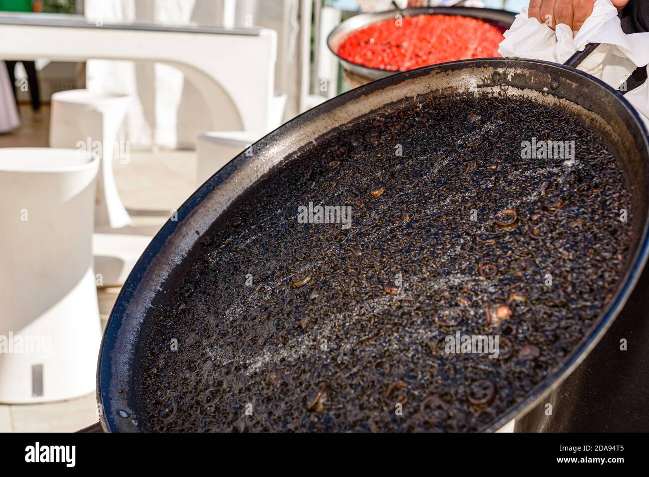 Seafood paella squid ink hi-res stock photography and images - Alamy