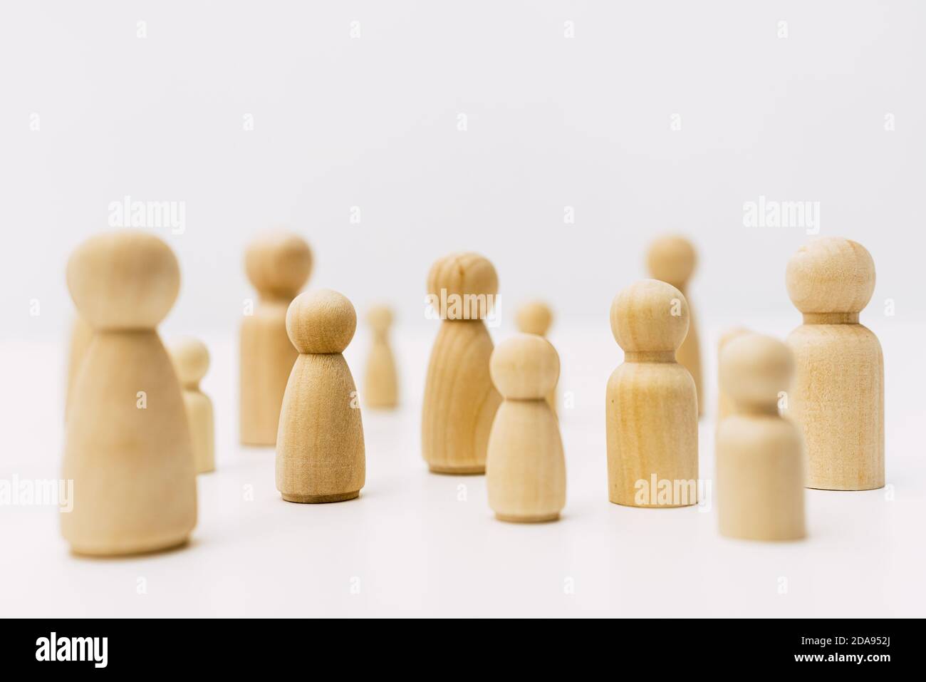 Shapes of people grouped in solidarity community with simple white ...