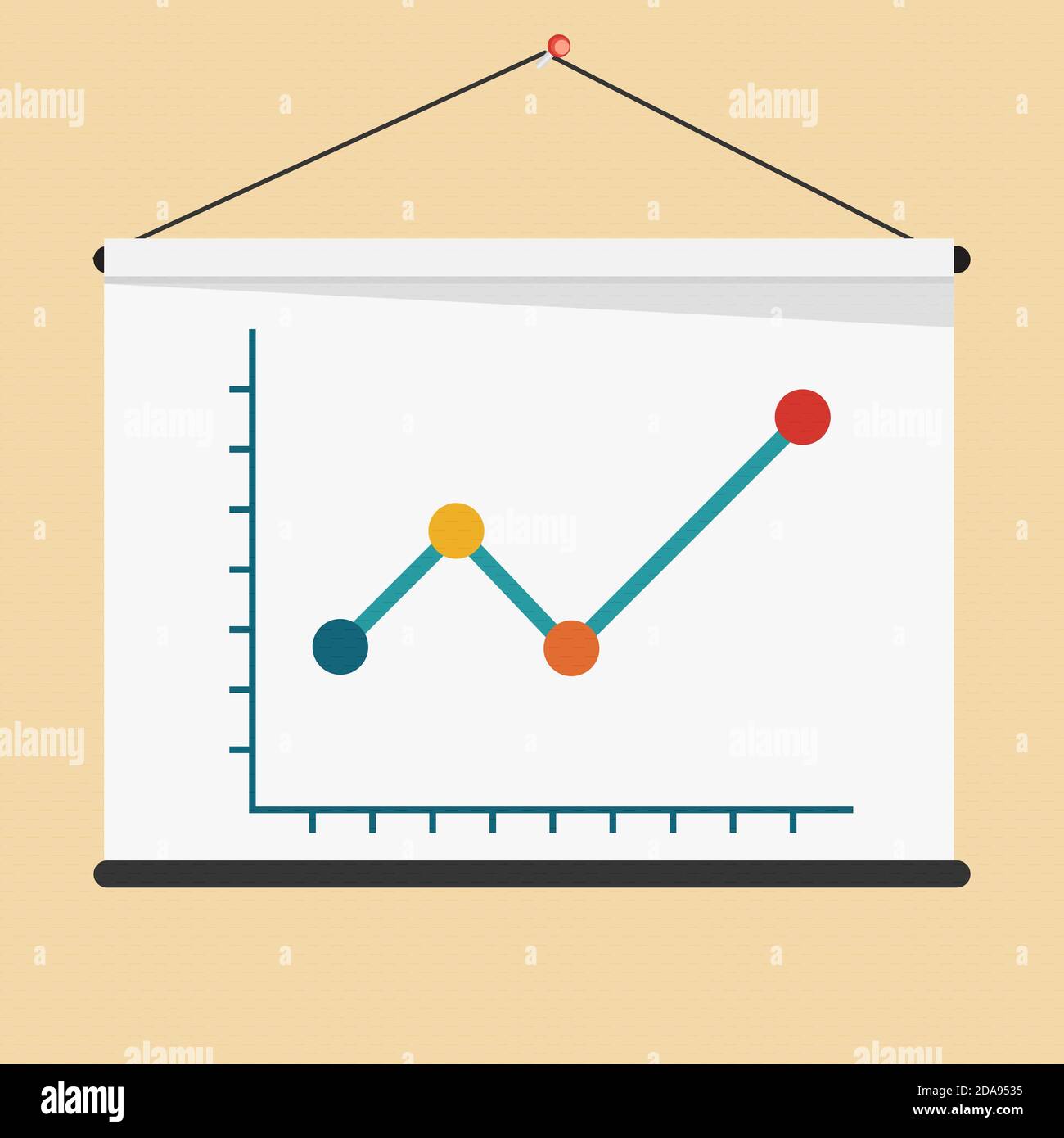 Growing business graph. Profit concept. Illustration Stock Photo - Alamy
