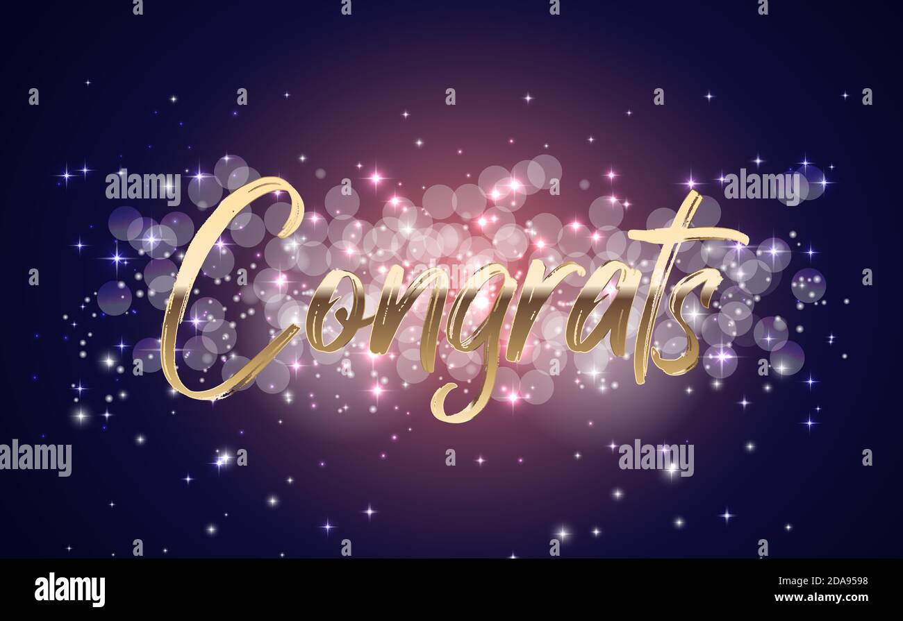 Congratulations abstract design template background. illustration Stock ...