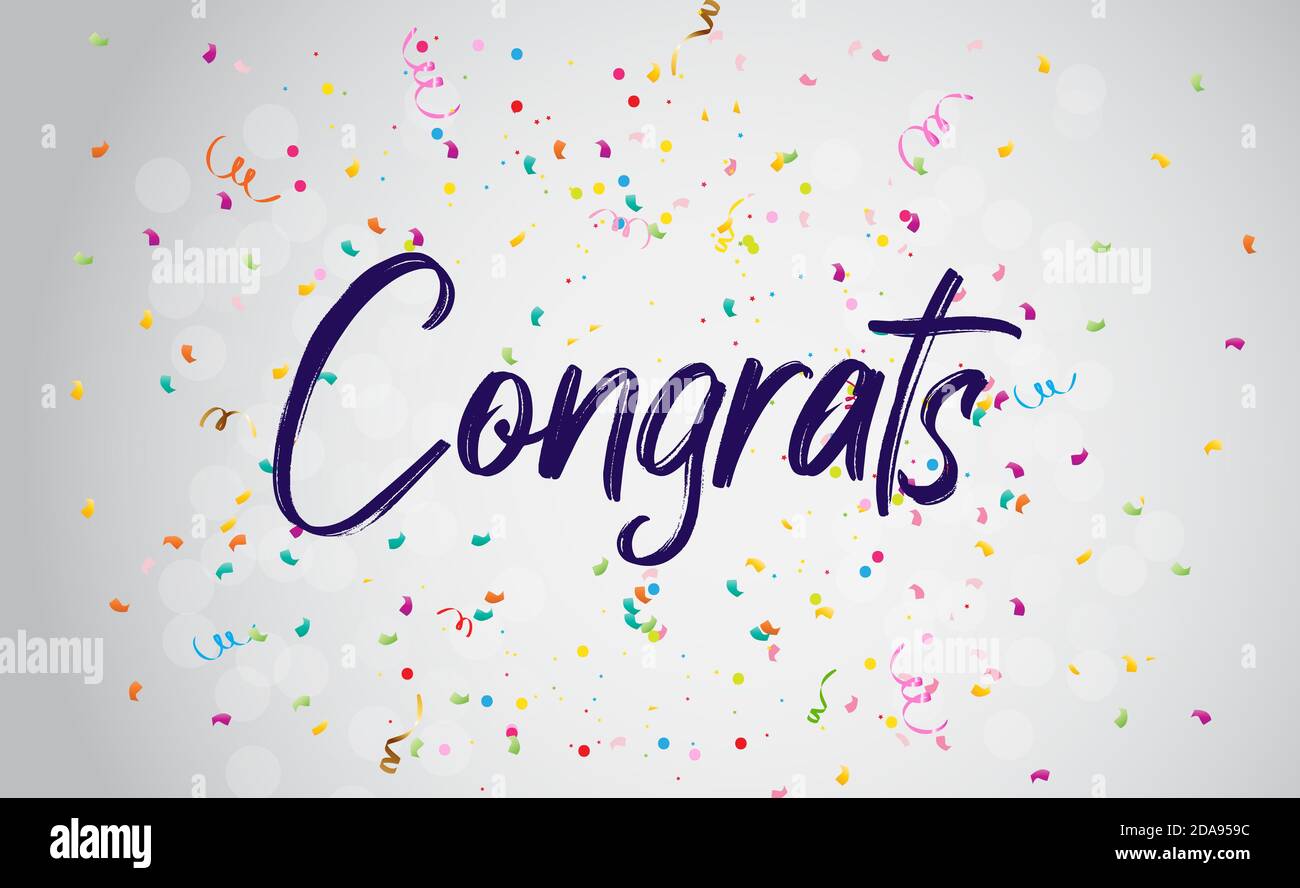 Congratulations abstract design template background. illustration Stock ...
