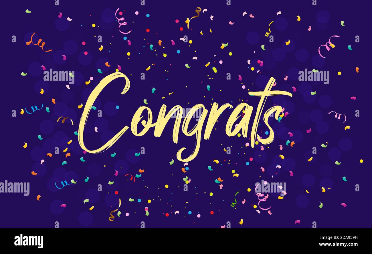 Congratulations abstract design template background. illustration Stock ...