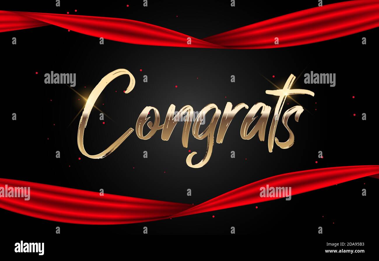 Congratulations abstract design template background. illustration Stock ...