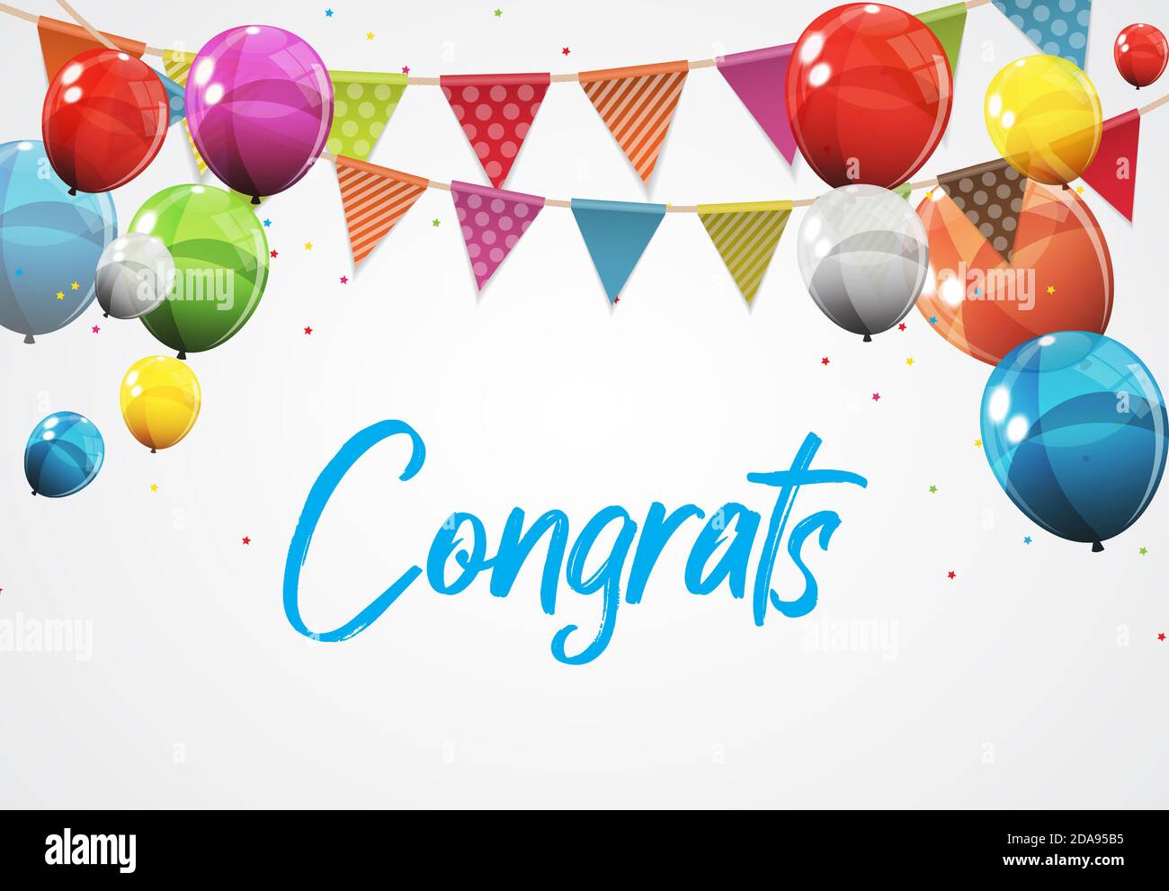 Congratulations abstract design template background. illustration Stock ...