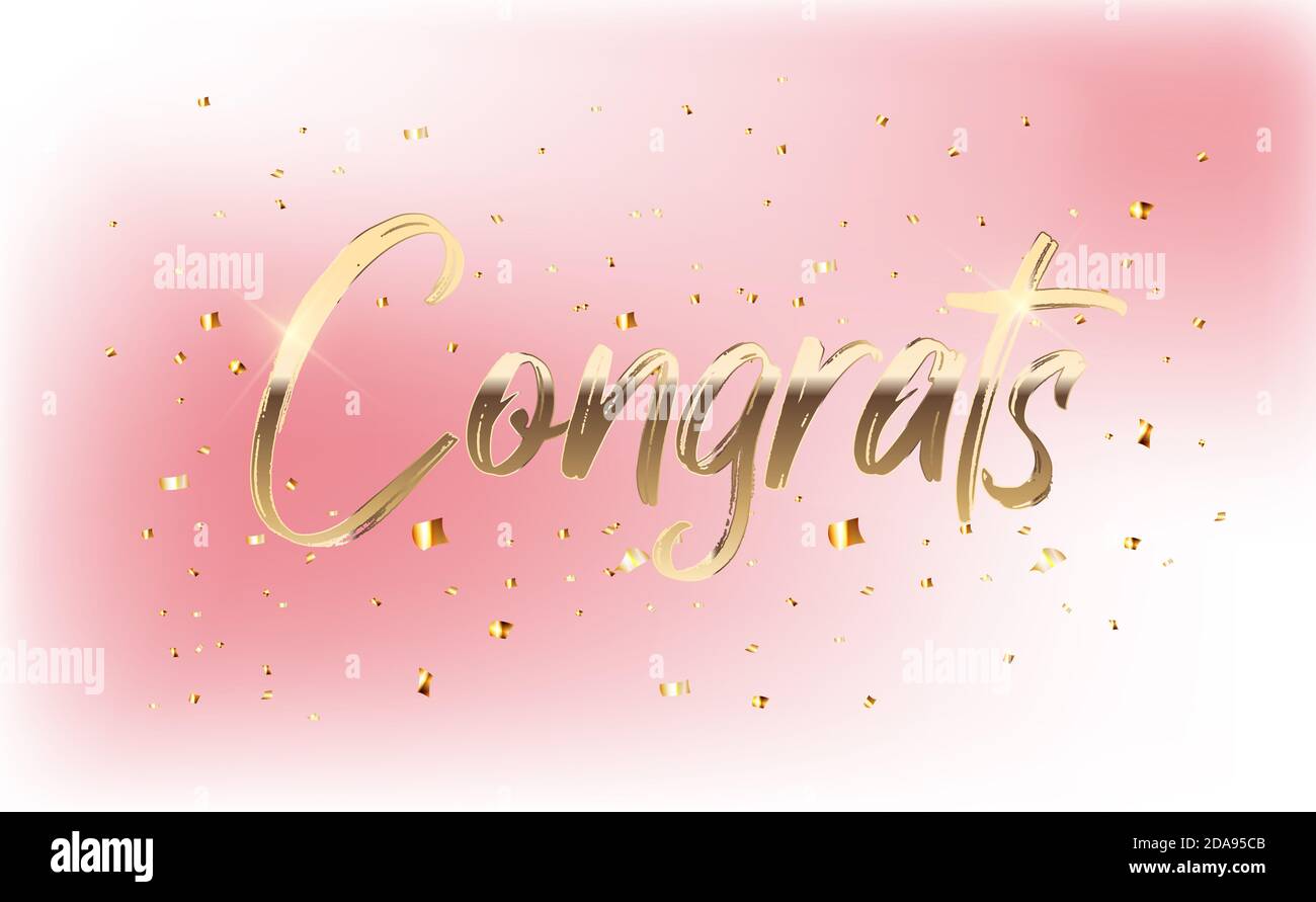 Congratulations abstract design template background. illustration Stock ...