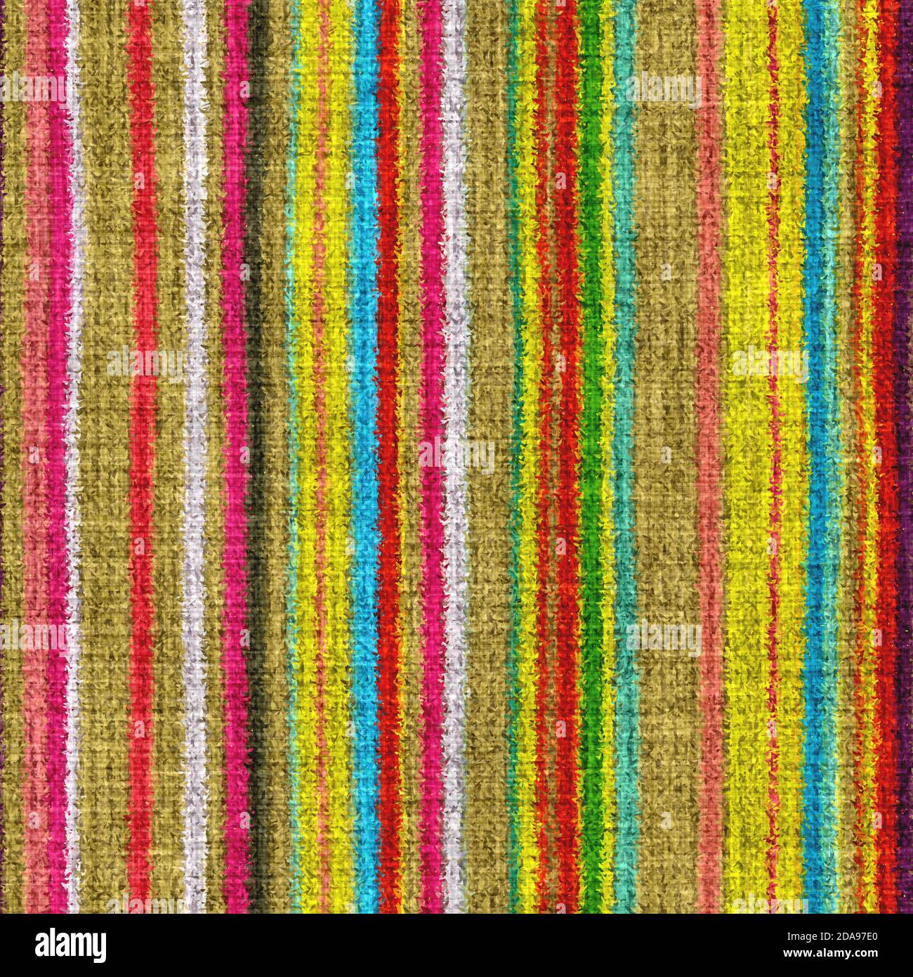 Variegated multicolor vertical tapestry stripe woven texture. Space ...