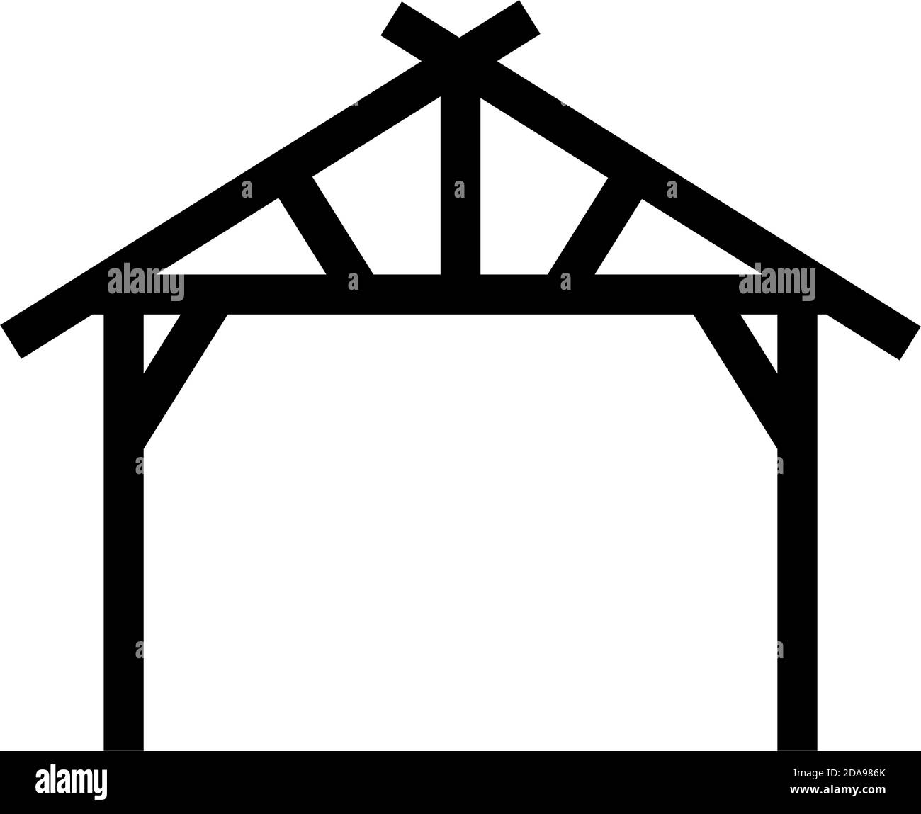 wooden stable manger isolated icon vector illustration design Stock ...