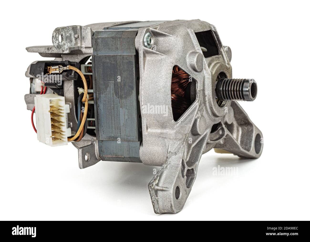 Electric motor isolated on white background Stock Photo - Alamy