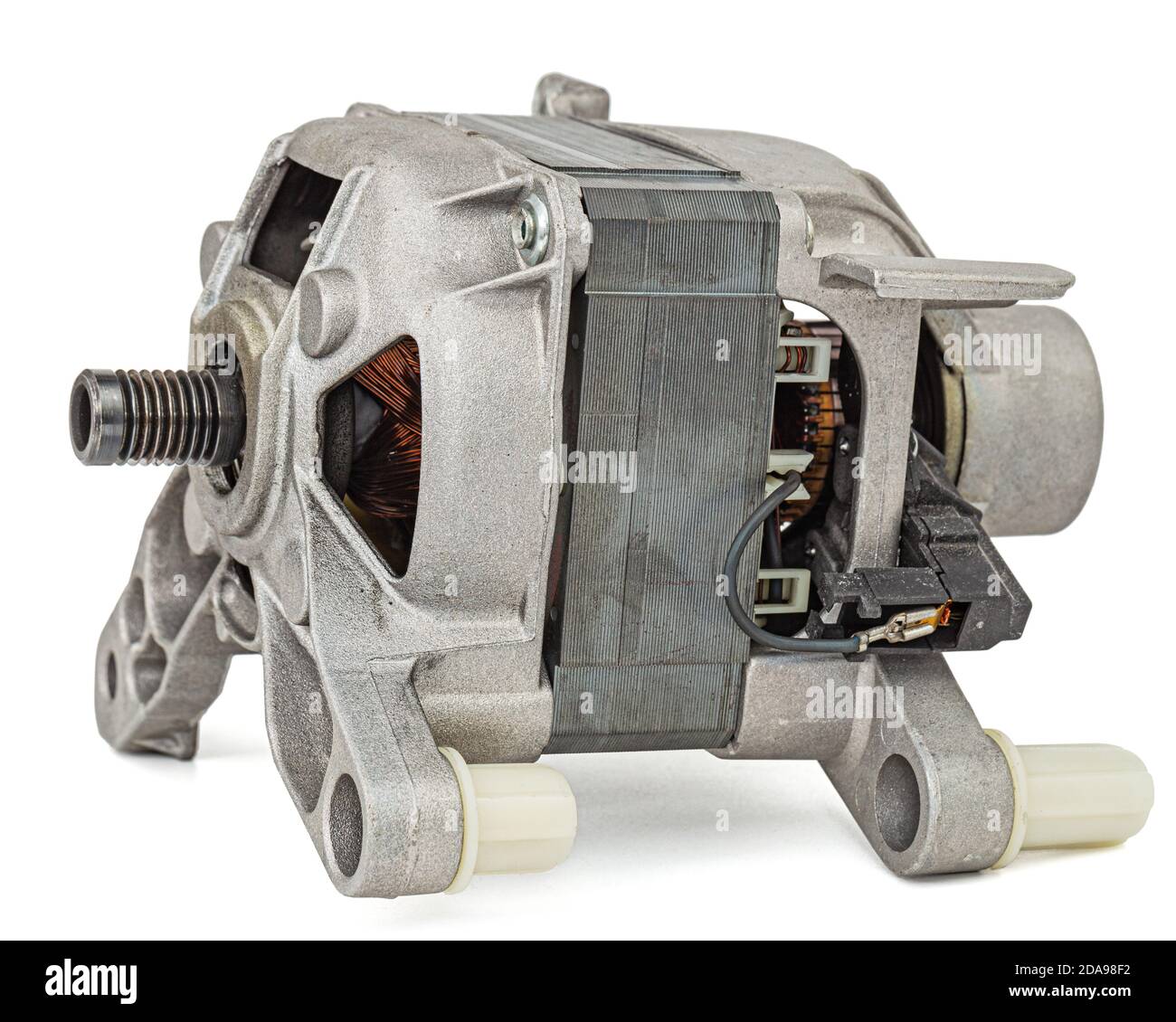 Electric motor isolated on white background Stock Photo - Alamy