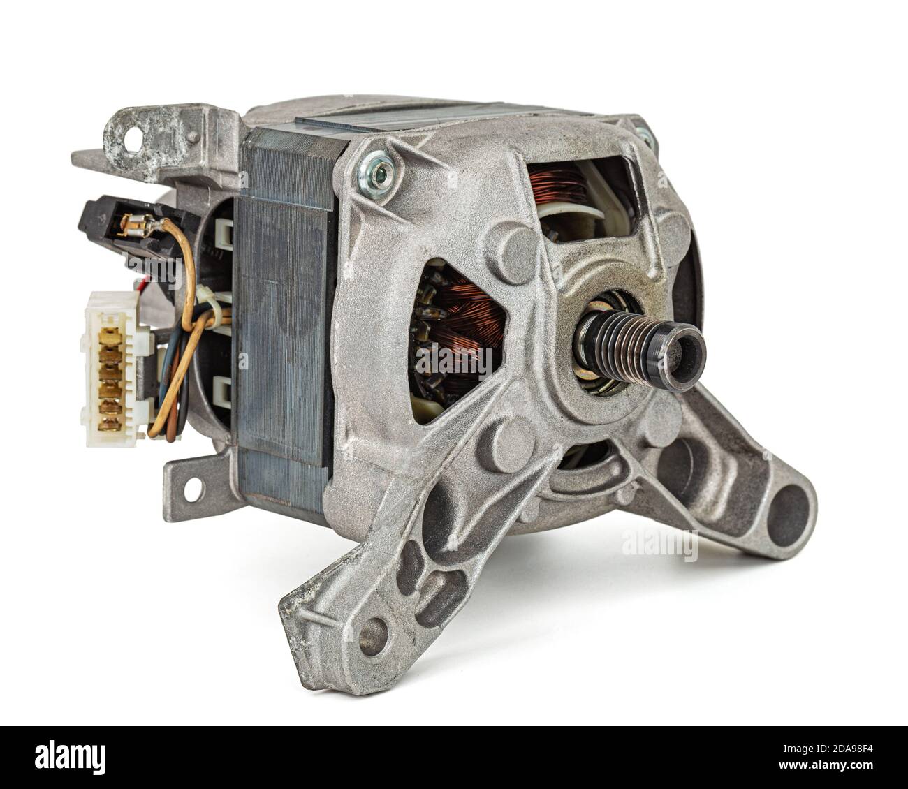Electric motor isolated on white background Stock Photo - Alamy