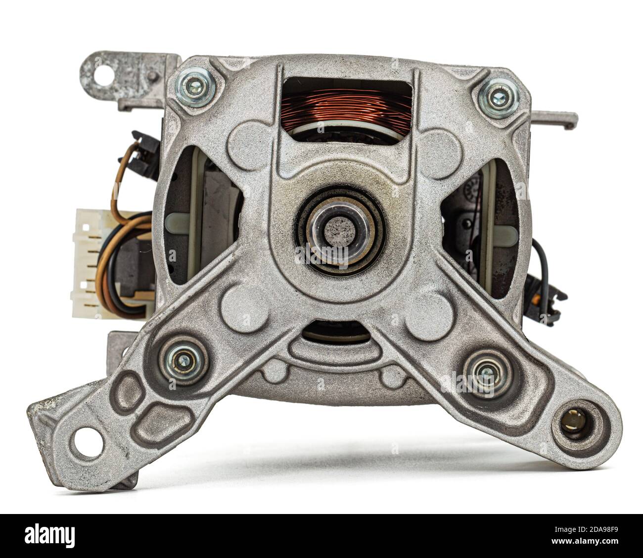 Electric motor isolated on white background Stock Photo - Alamy