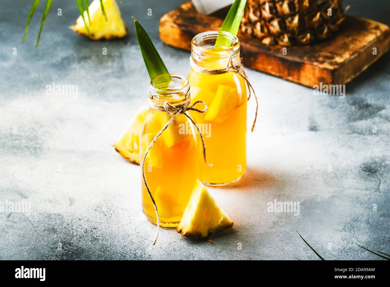 Fermented Pineapple Kombucha Drink Tepache Homemade Probiotic