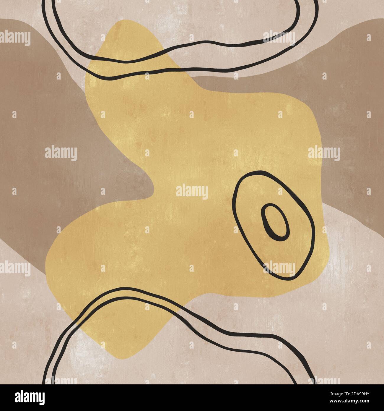 Seamless organic rounded curvy shapes naive design Stock Photo - Alamy