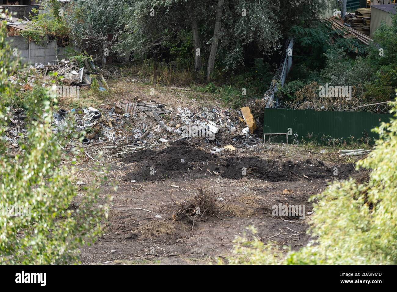 Endless waste trash garbage dumping ground Stock Photo - Alamy