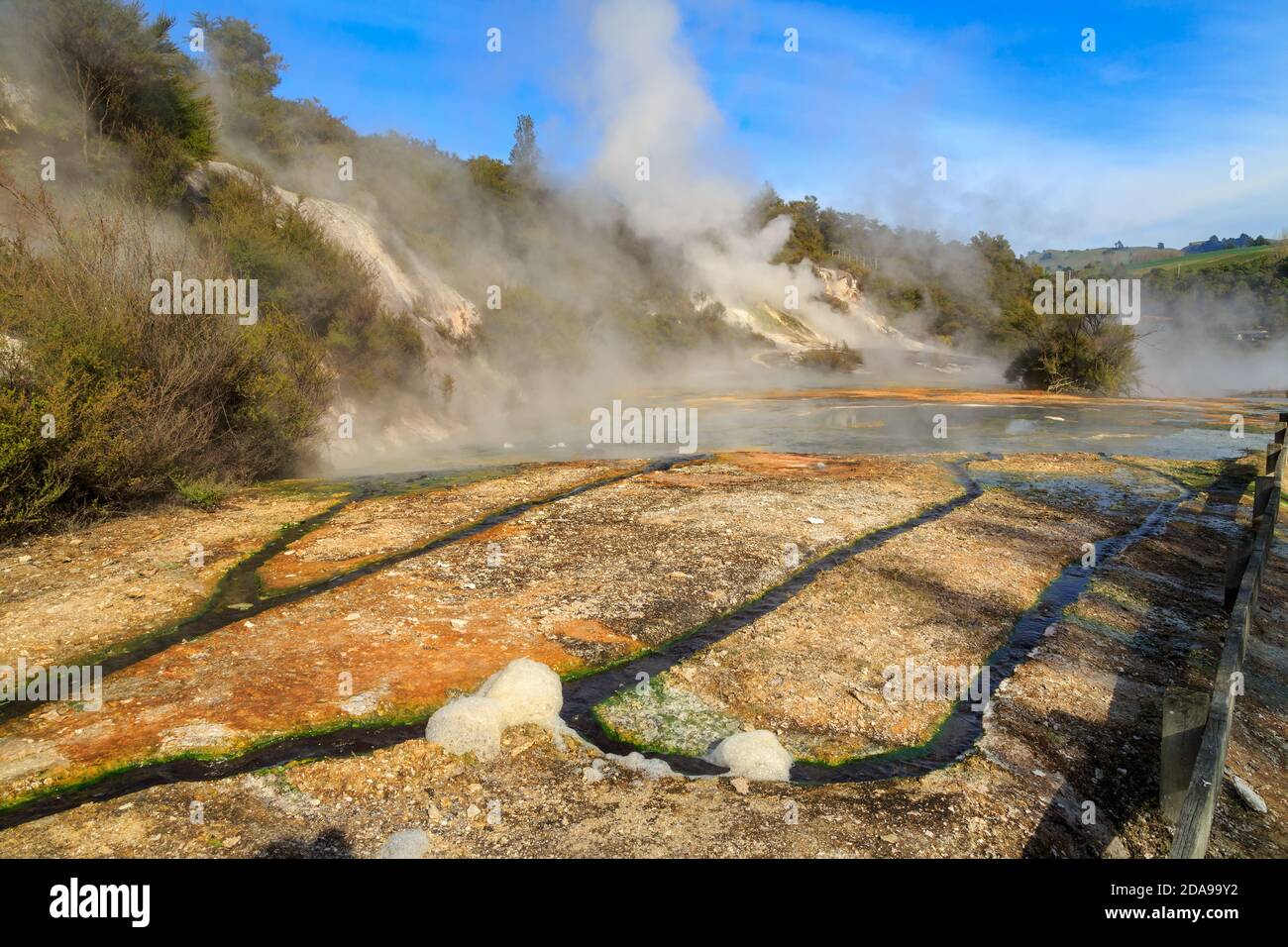 Orakei Korako, a geothermal area and tourist attraction in the Taupo ...