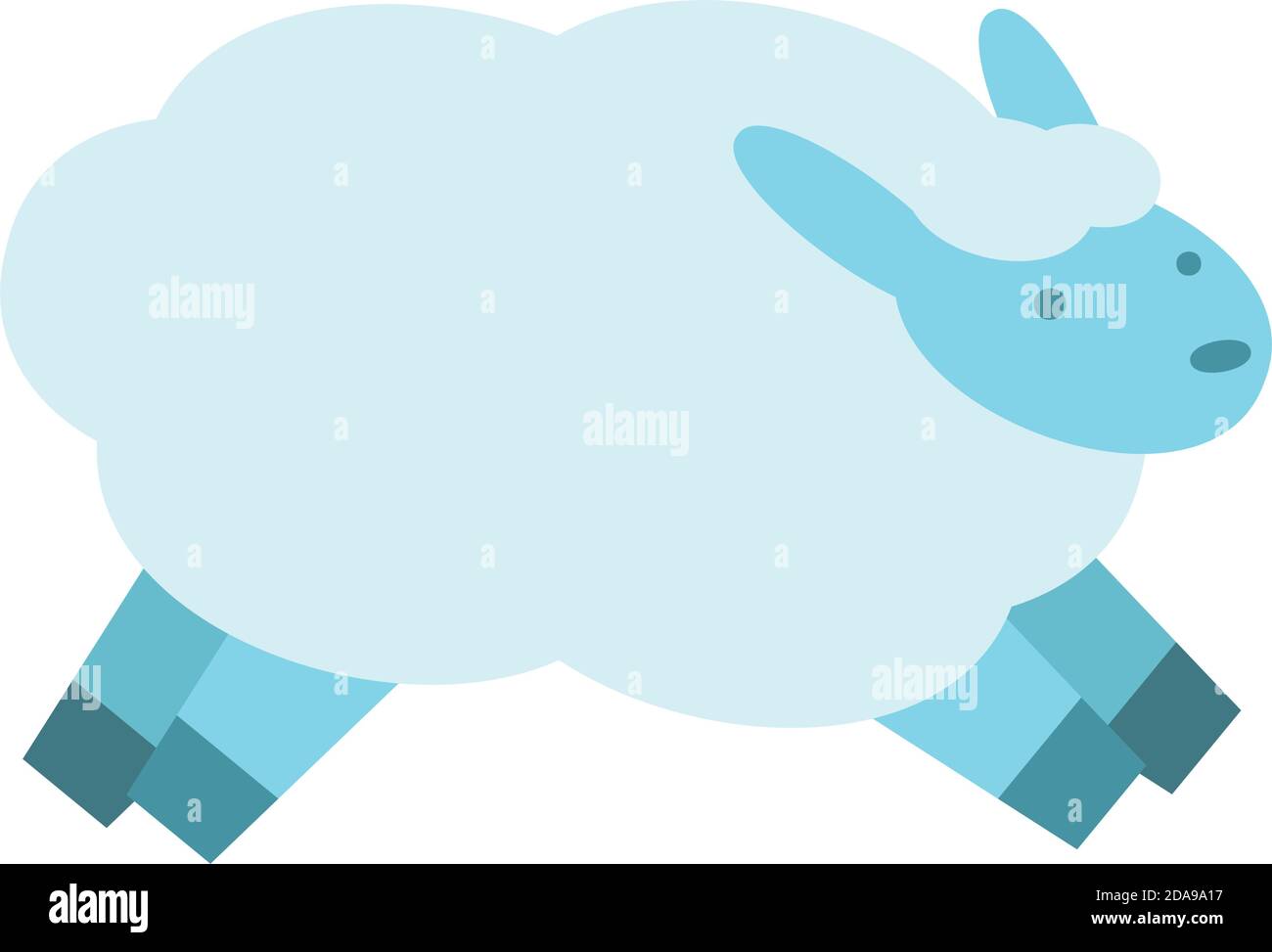 little sheep jumping isolated icon vector illustration design Stock ...