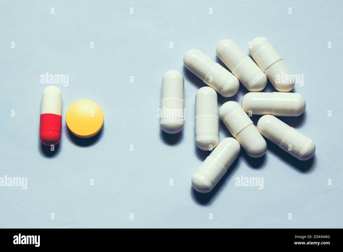 Antibiotics and probiotics . Helicobacter treatment pills Stock Photo ...