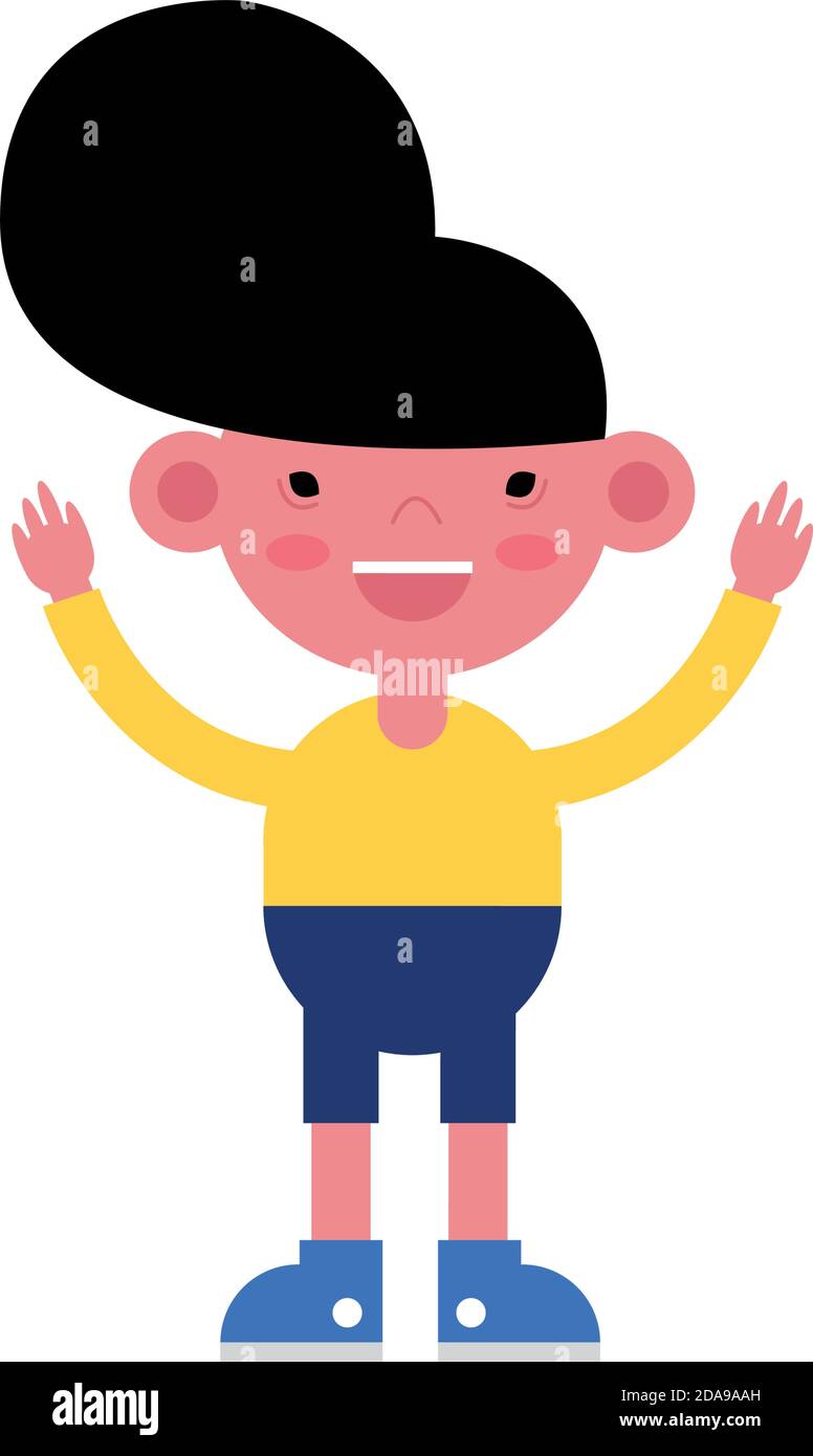 cute little boy avatar charater vector illustration design Stock Vector ...