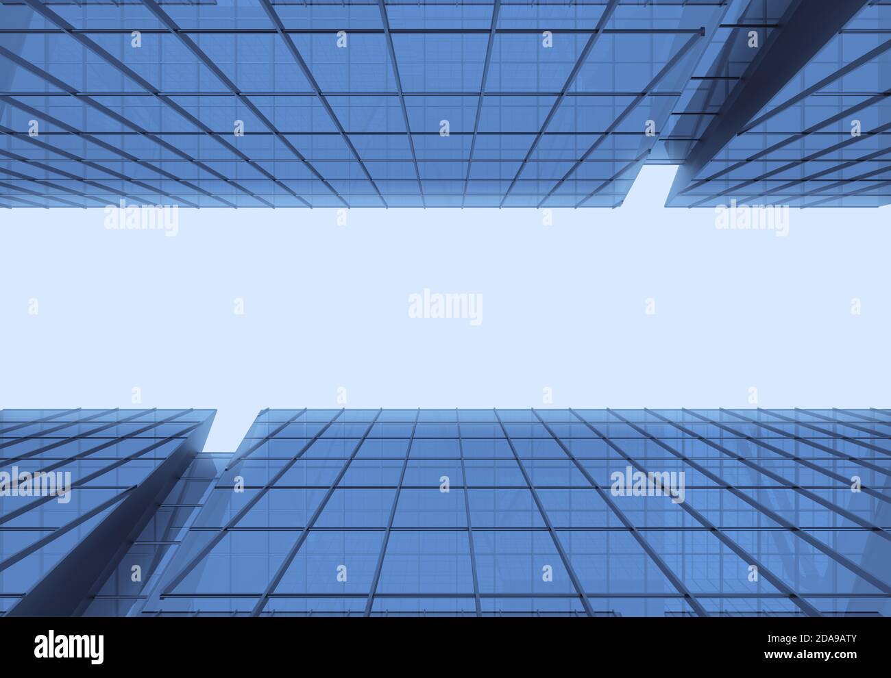 background with geometric glass facades and copy space. 3d rendering ...