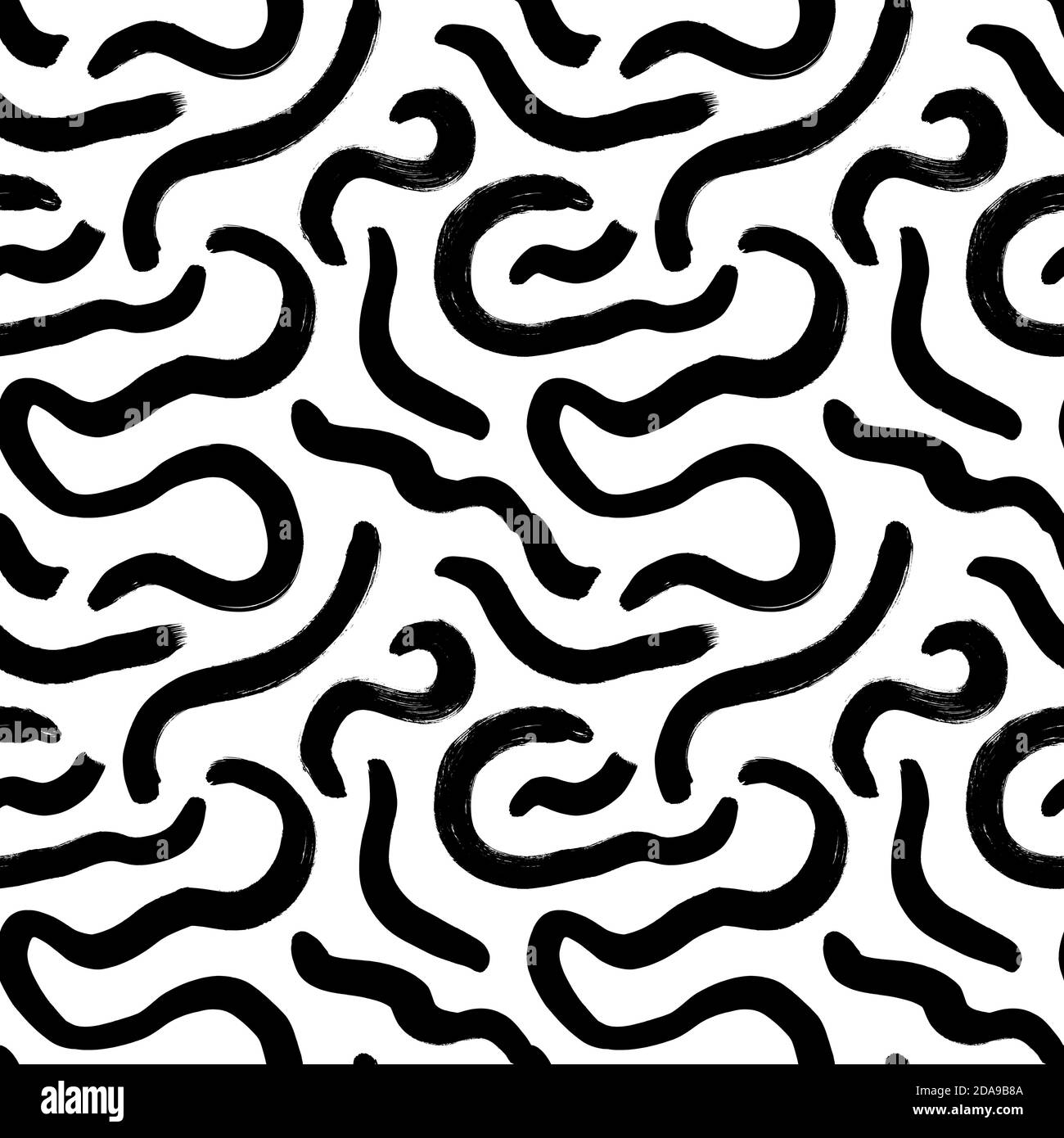 Hand drawn circular lines vector seamless pattern Stock Vector Image ...