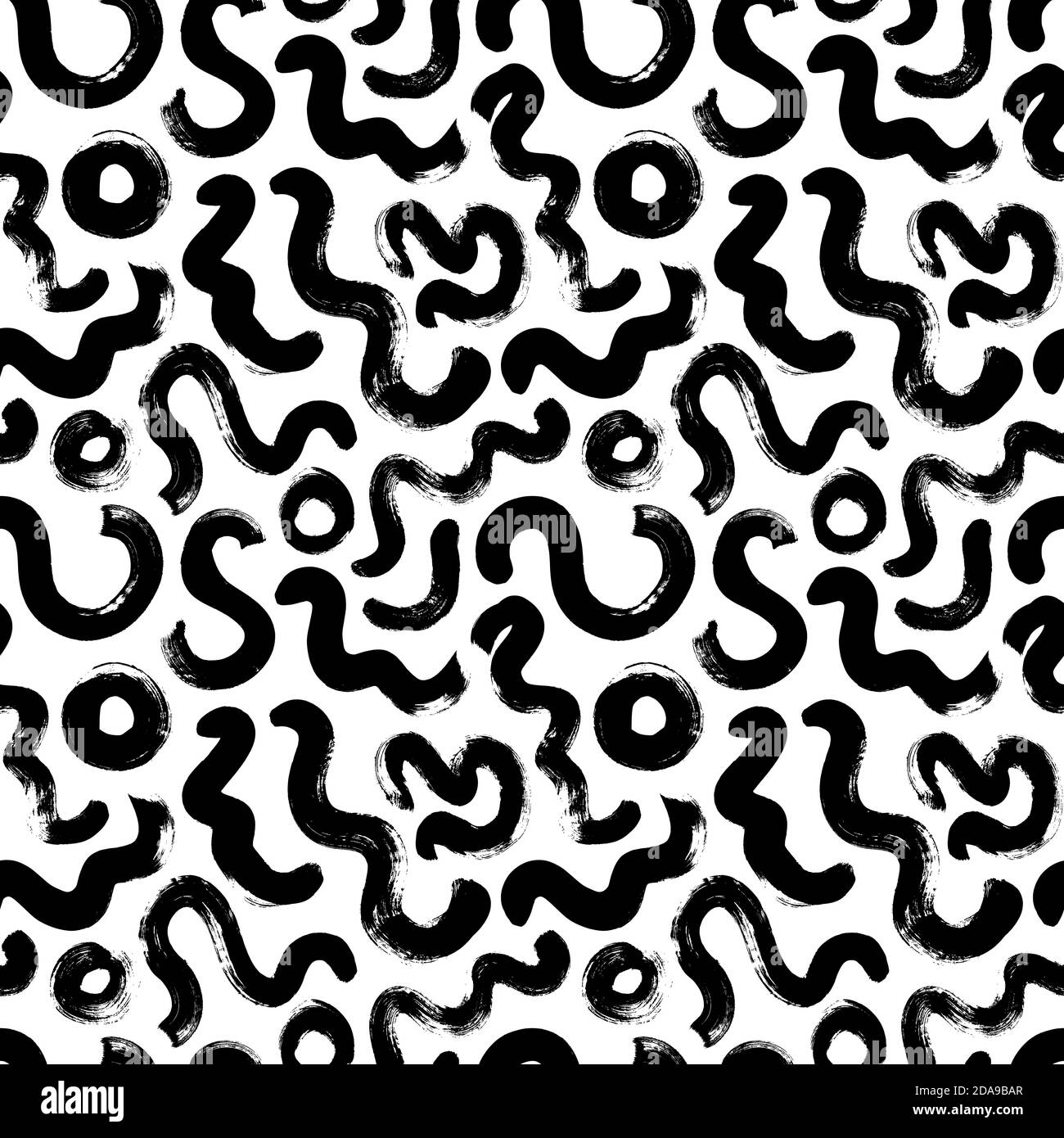 Hand drawn circular lines vector seamless pattern Stock Vector Image ...