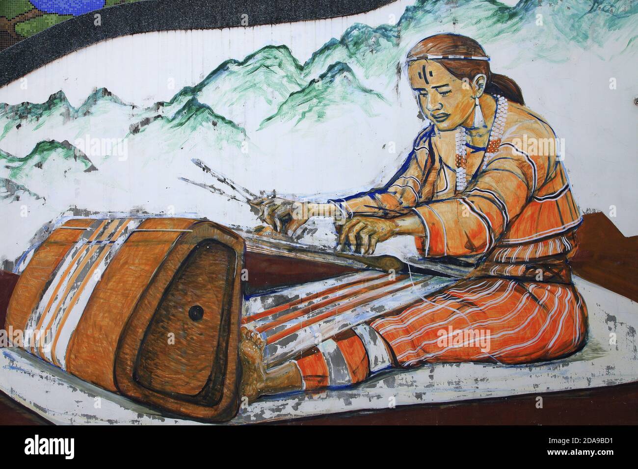 The murals of saidiq tribe of aborigines of taiwan hi-res stock ...