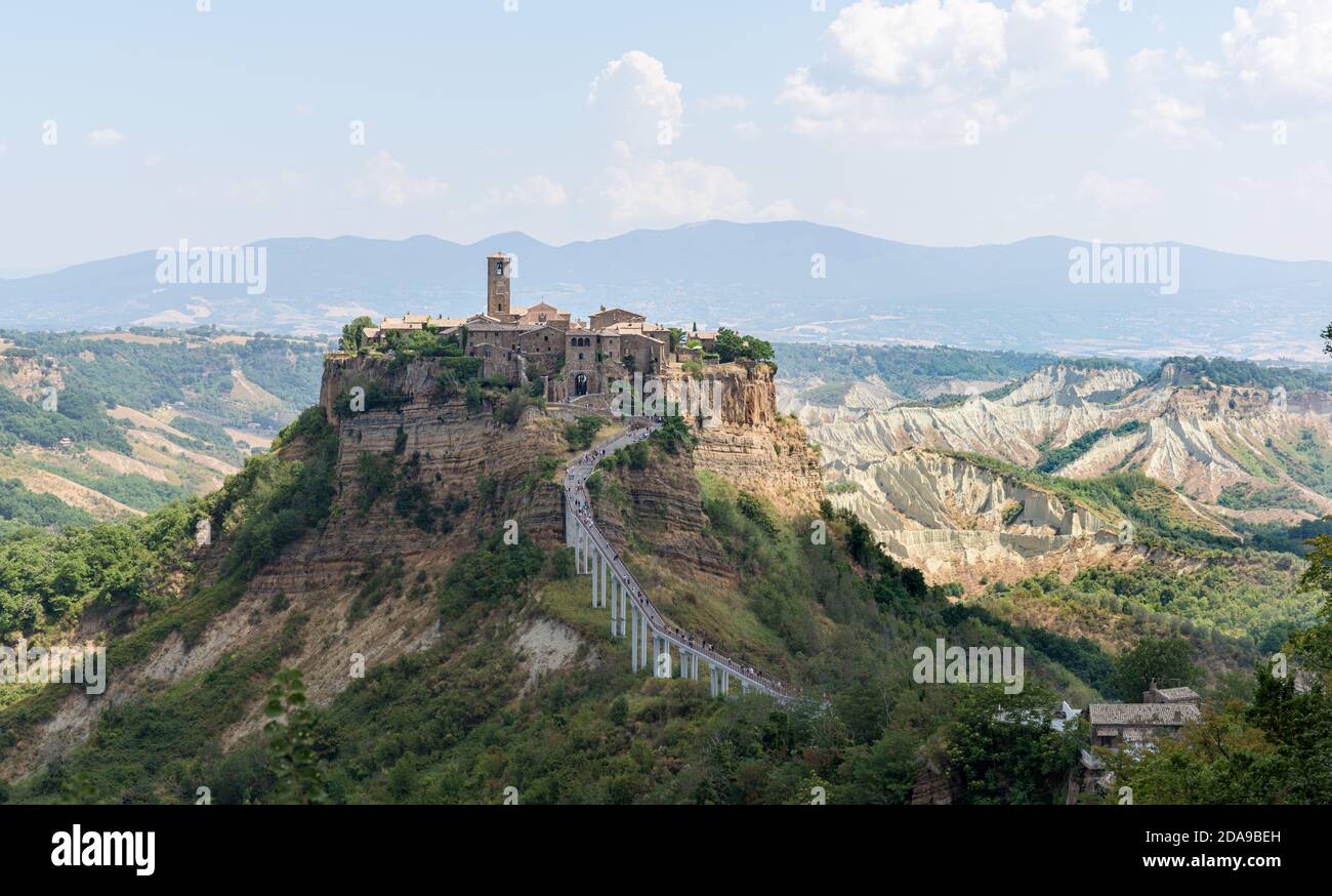 Cività di Bagnoregio is one of Italy’s most beautiful villages, sitting ...
