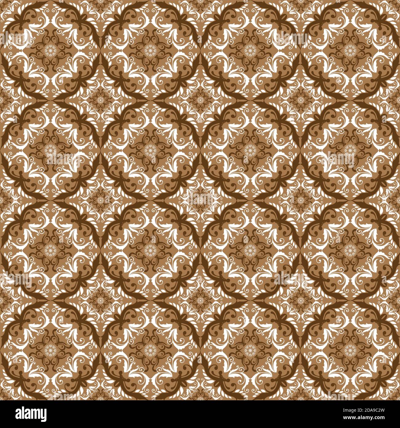 Elegant circle patterns on fabric Parang batik with smooth mocca color ...