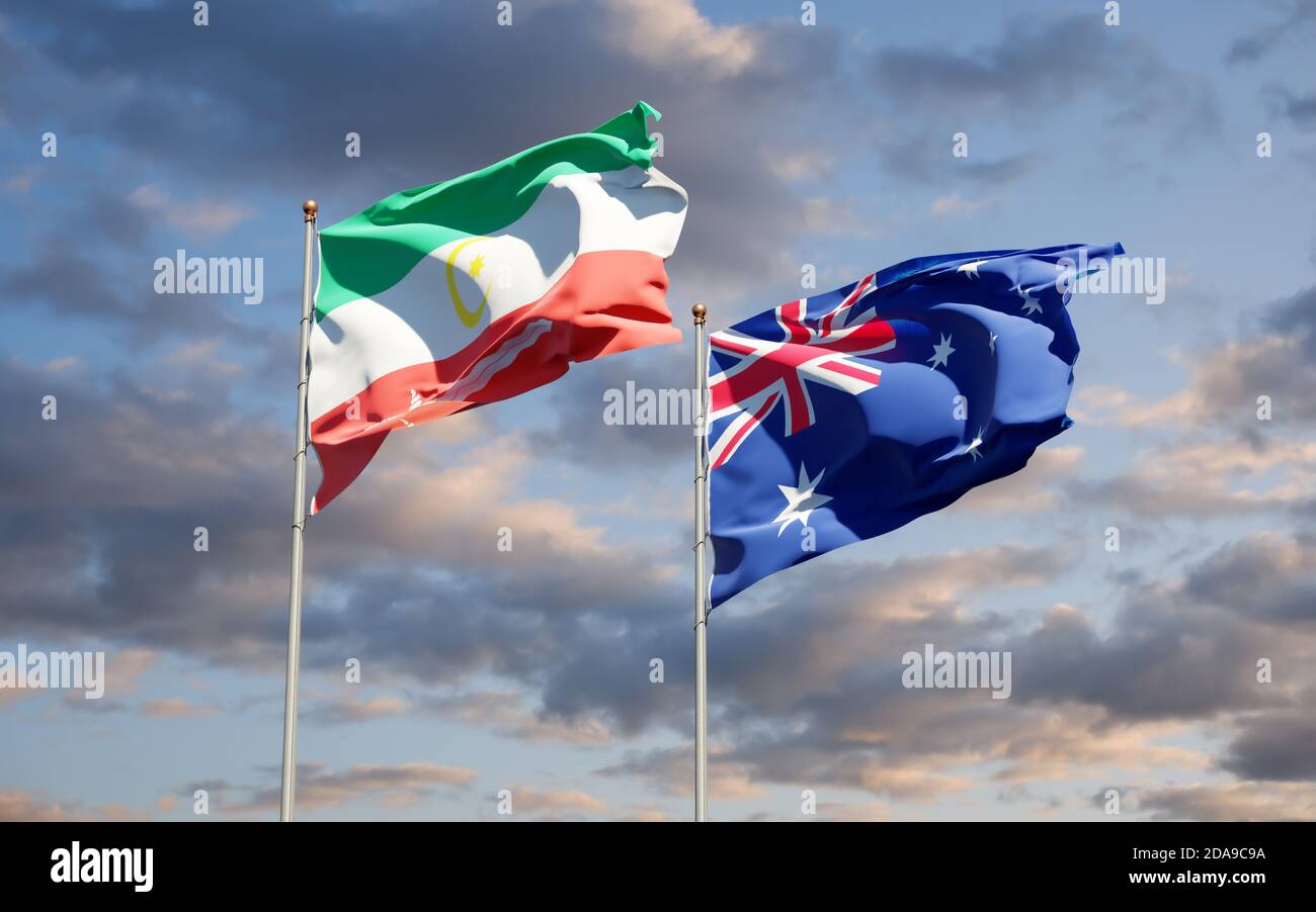 Beautiful national state flags of Bangsamoro and Australia together at ...