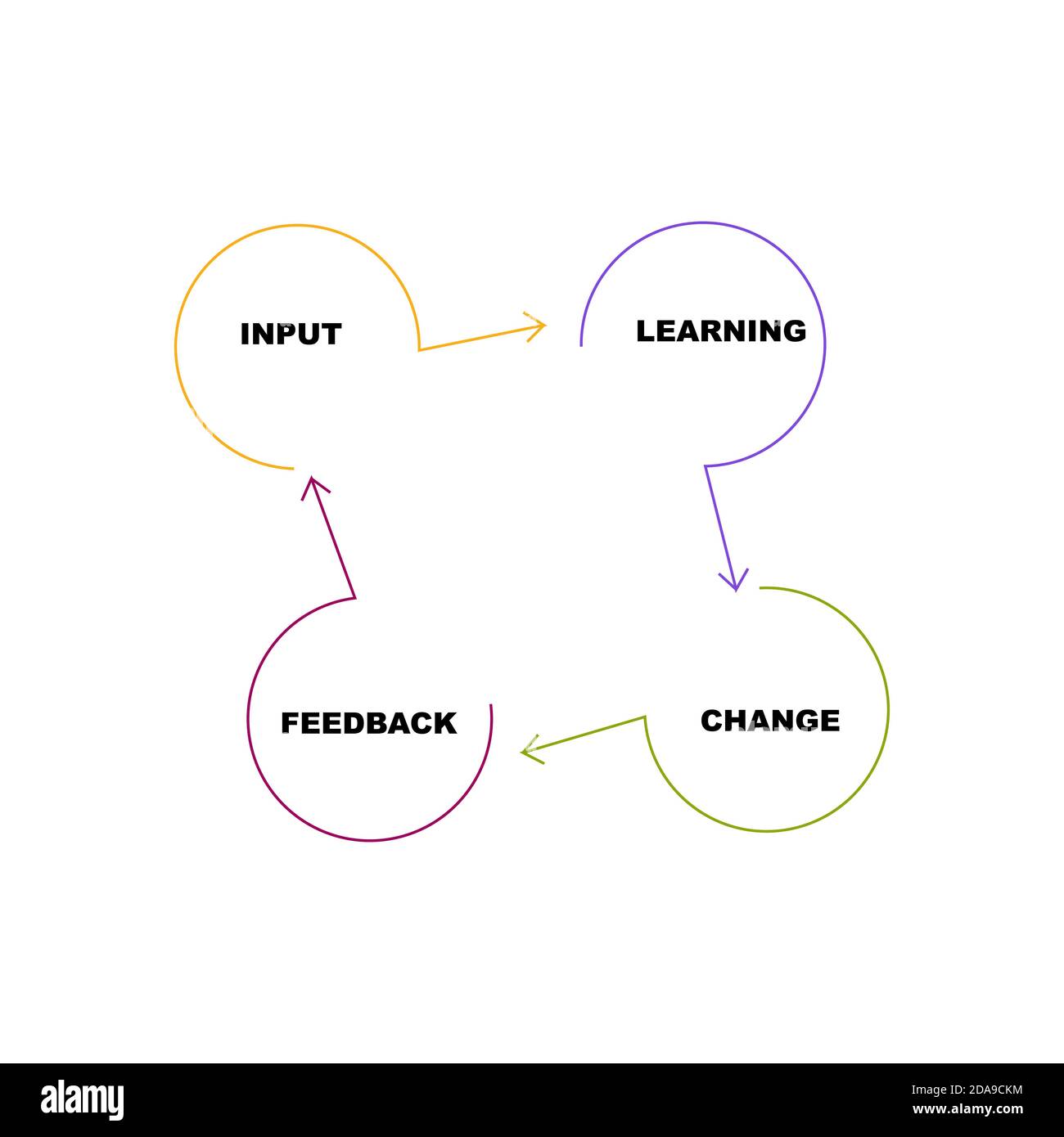 Diagram of Improvement circle skills with keywords. EPS 10 - isolated ...